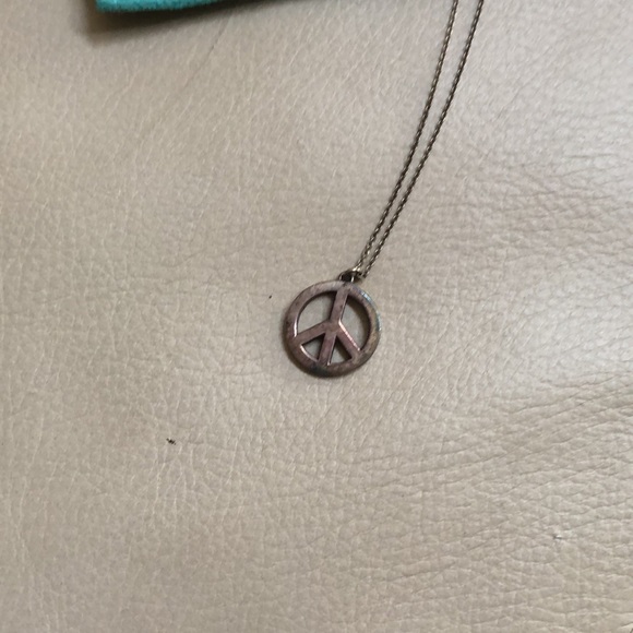 Tiffany & Co. | Jewelry | Tiffany Co Sterling Silver Peace Sign ...